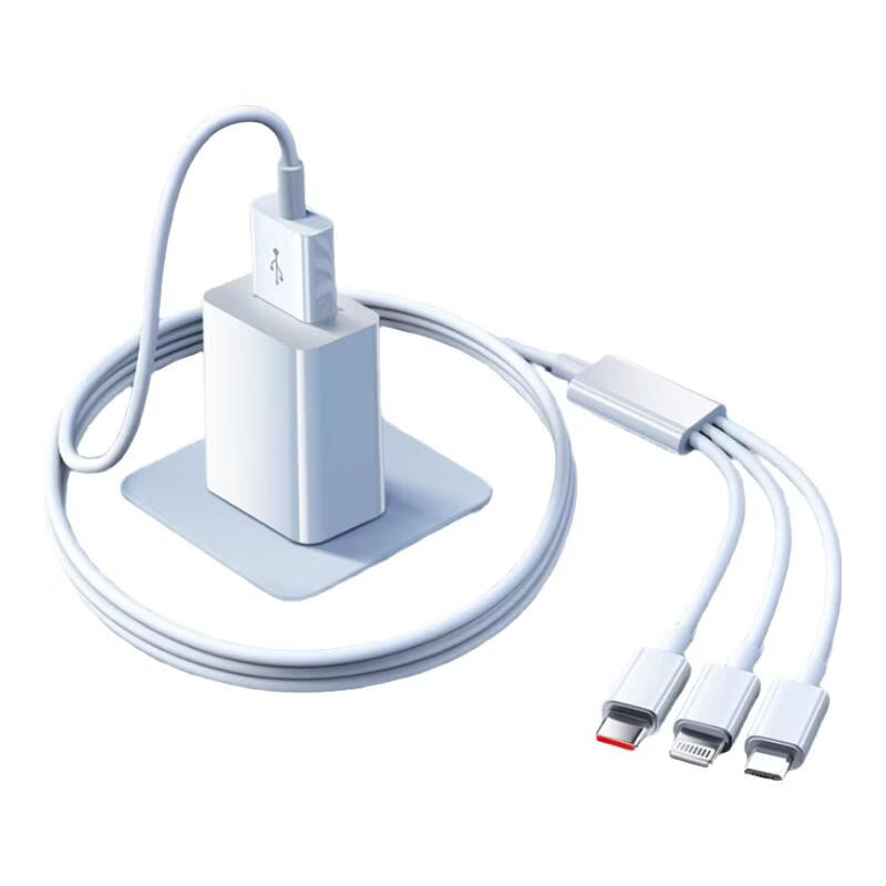 KOVOL Тройной набор зарядного устройства 5V2A1A Зарядный блок USB кабель для iPhone14/13 Apple Huawei Xiaomi Android