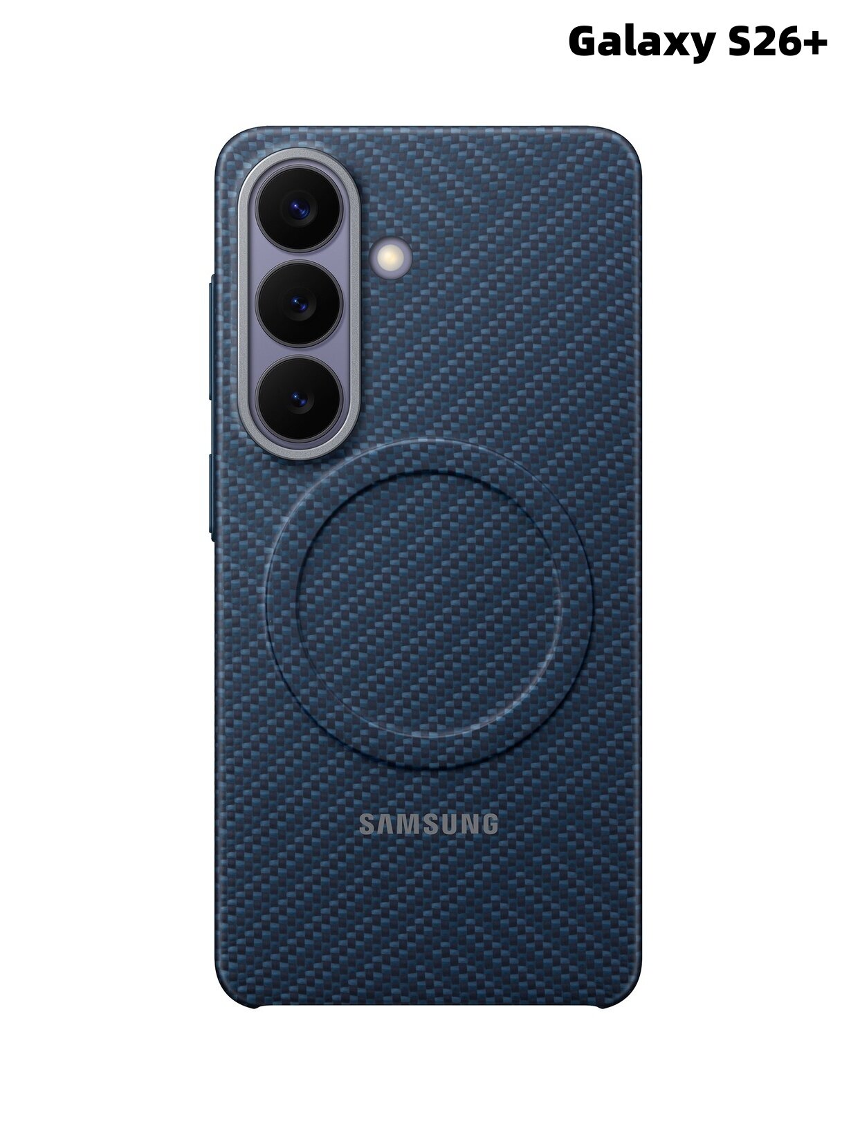 Защитный чехол Samsung Galaxy S26+ на магнитной основе из кевлара-Темно-синий-EF-KS947SCEGCN