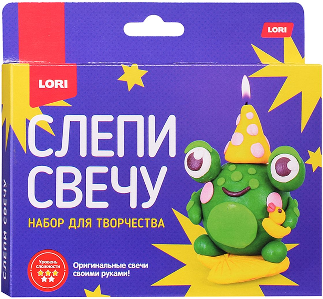 Набор для детского творчества "Слепи свечу "Лягушонок" своими руками, комплект для изготовления свечи в домашних условиях из воска