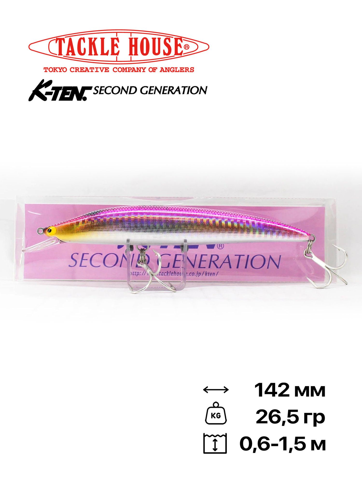 Воблер Tackle House K2F142, 142 мм, 26,5 гр, #104