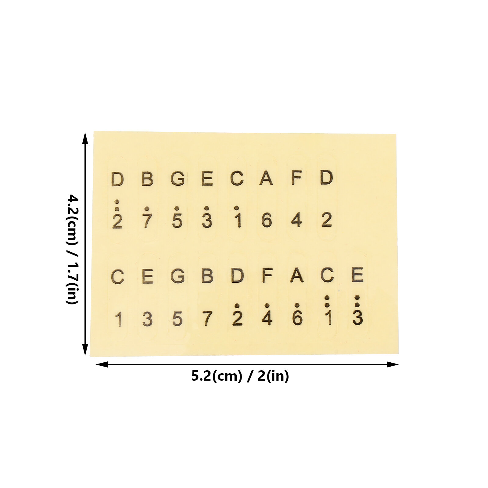 6 Пcs Наклейки Для ТUMB Piano С Яркими Изображениями И Четким Текстом 5.2X4.2X0.01Cm