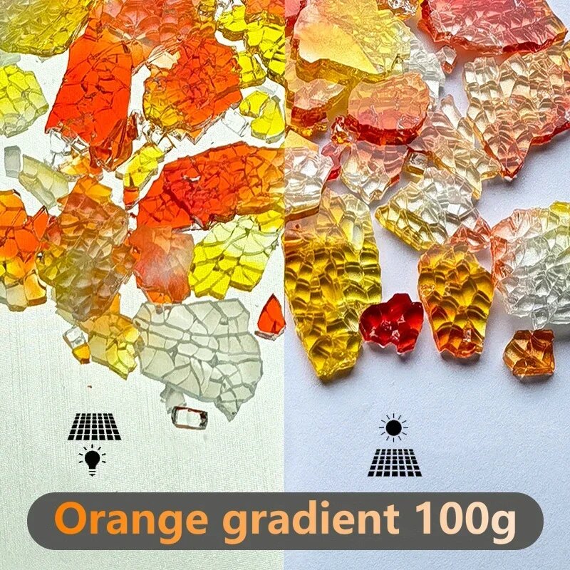 Оранжевые кристаллы для мозаики, 100г, Цвет: 6
