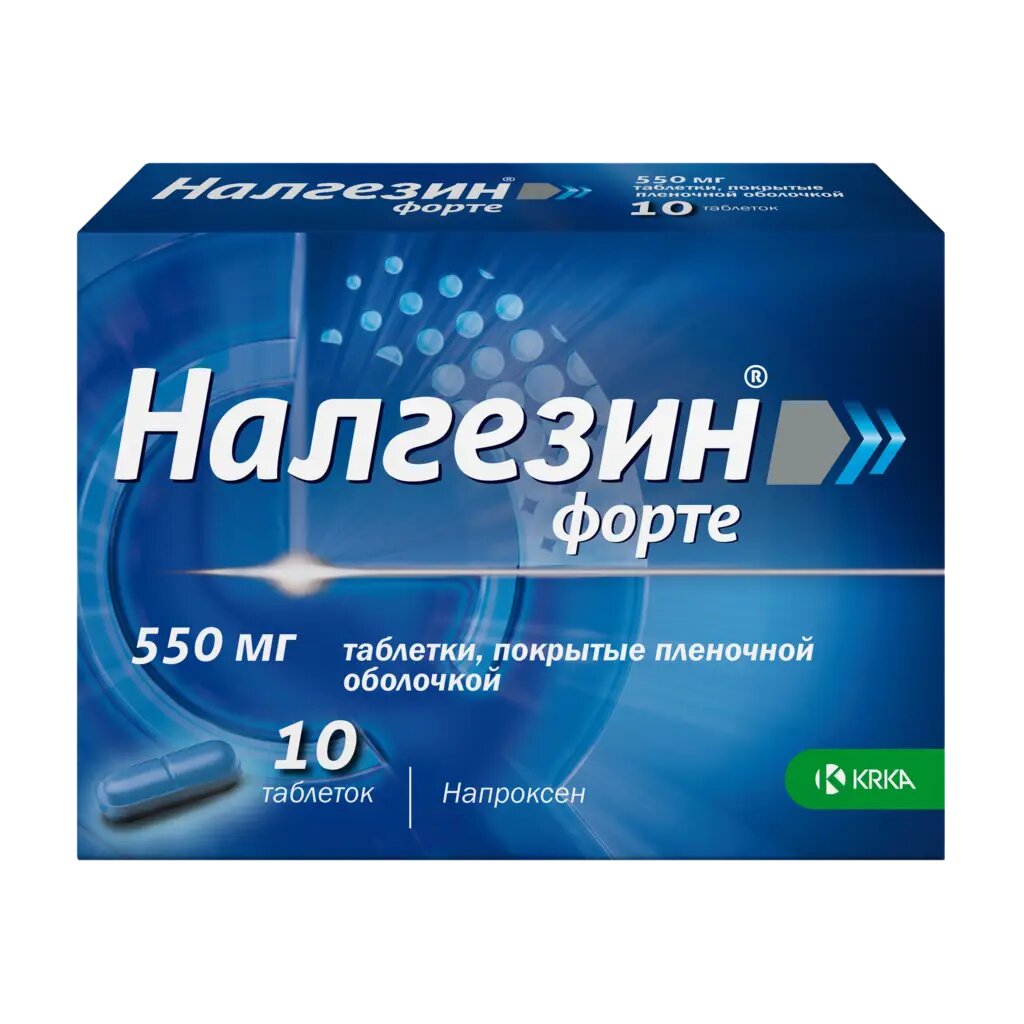 Налгезин форте таблетки покрыт. плен. об. 550 мг 10 шт