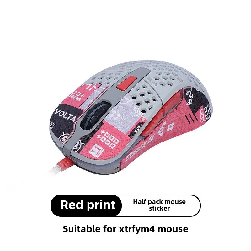 Наклейки для мыши Xtrfy M4 M4W ледяная версия Красный, pink Half pack