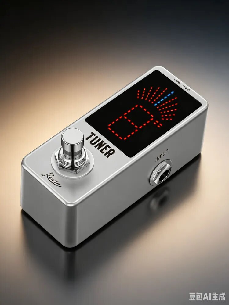 Rowin LT-910, миниатюрная хроматическая педаль-тюнер для гитары, светодиодный дисплей, истинный байпас, аксессуар для электрогитары и бас-гитары