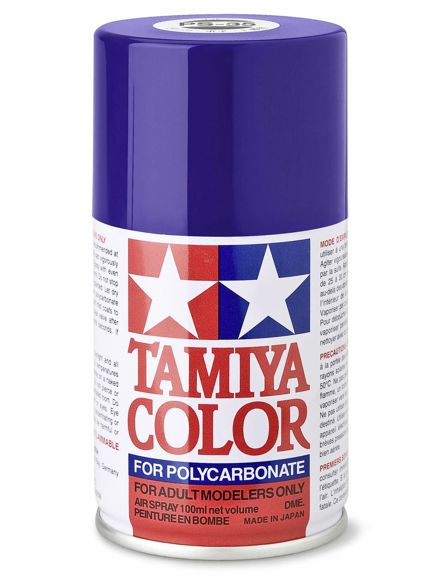 Краска аэрозольная для поликарбонатных моделей Tamiya Color PS-35 Blue Violet 86035 глянцевая, 100 мл