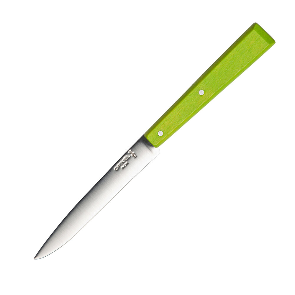 Кухонный нож Opinel №125 001586, нержавеющая сталь, дерево, длина лезвия 11см, зеленый