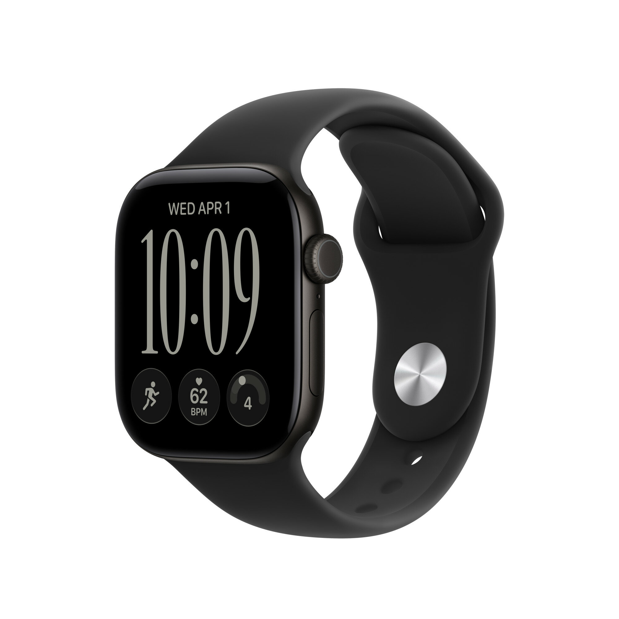 Умные часы Apple Watch Series 12 (2026) 42 мм, GPS, Black Aluminium Case, Black Sport Band M/L