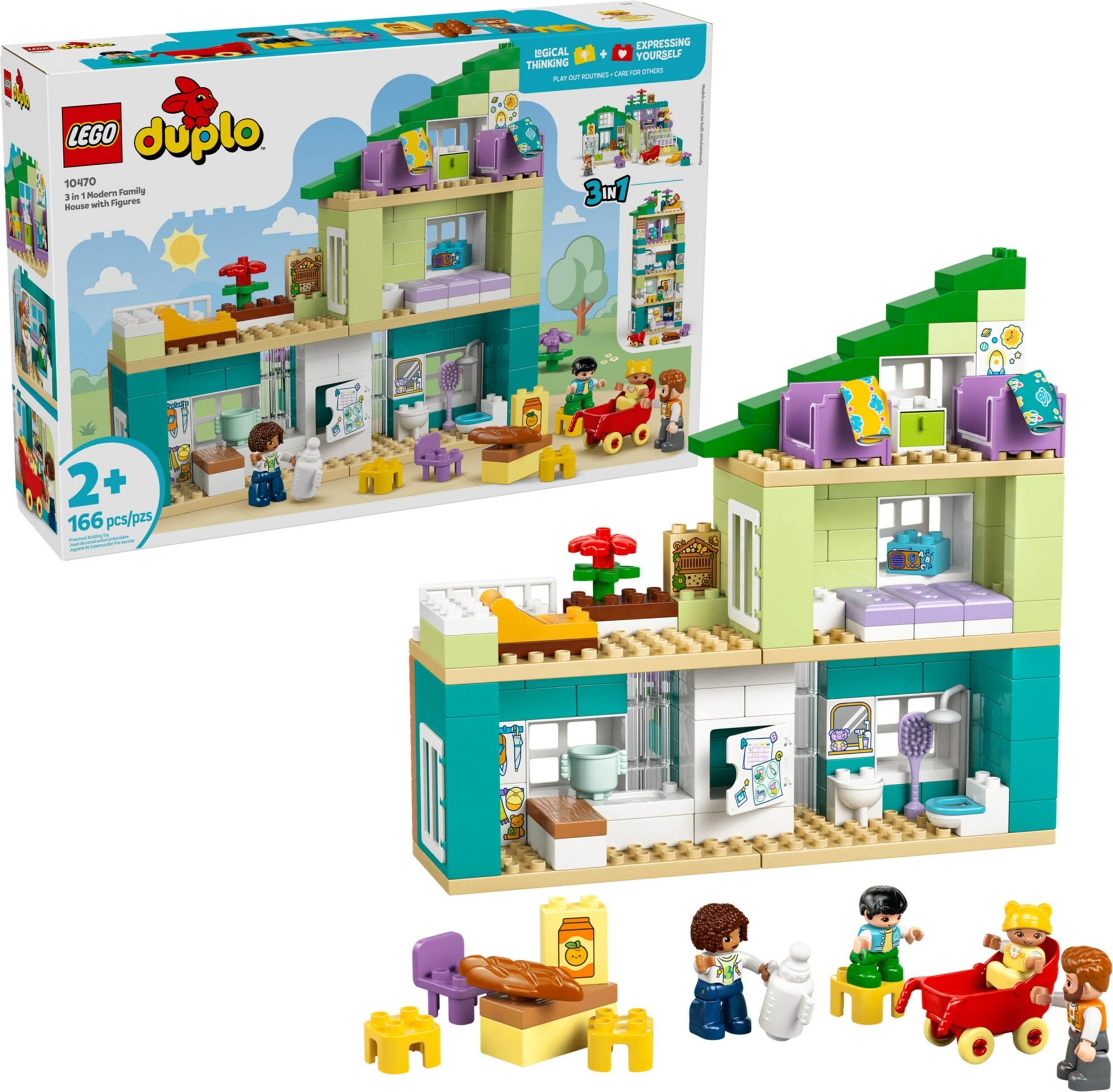 Конструктор LEGO 10470 - Лего DUPLO Современный семейный дом с фигурками