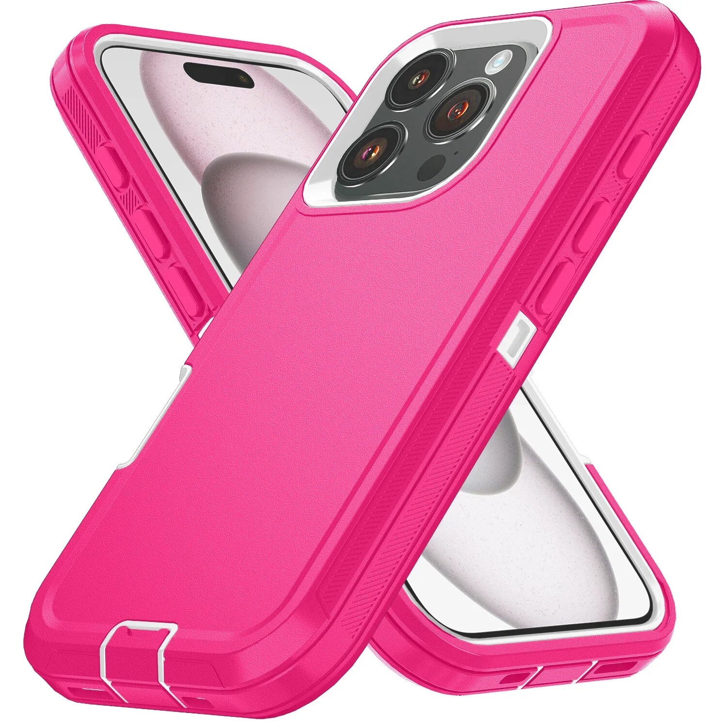 Чехол Ott Armor Box Defender iPhone 15 Pro Pink-White