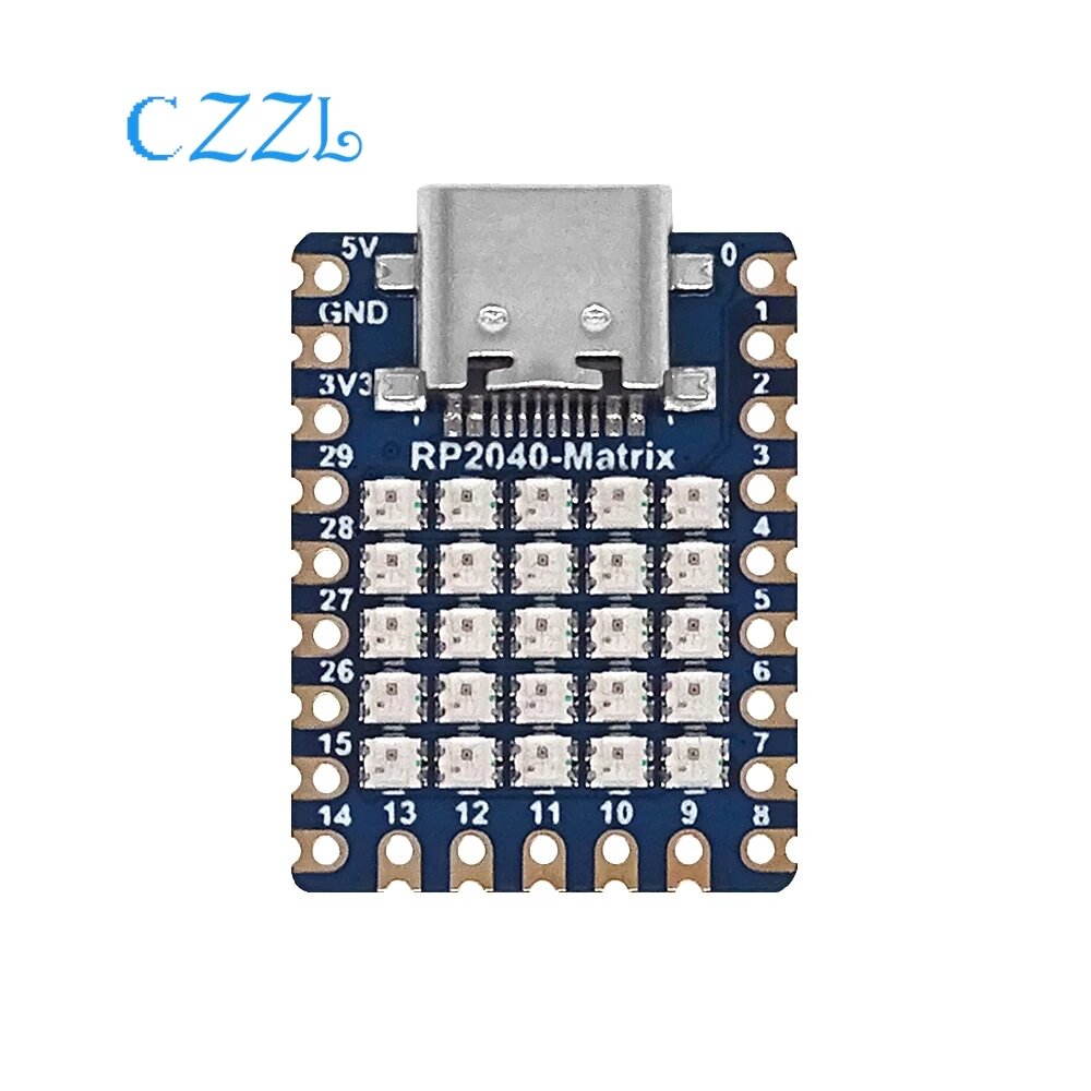 HZWDONE RP2040 Pico Мини модуль светодиодной матрицы 5x5 RGB