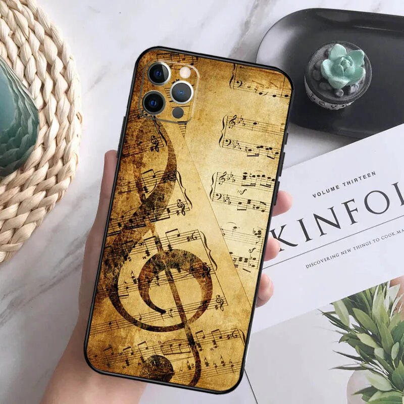 Чехол для iPhone 16 Pro Max с нотами, цвет FF1735