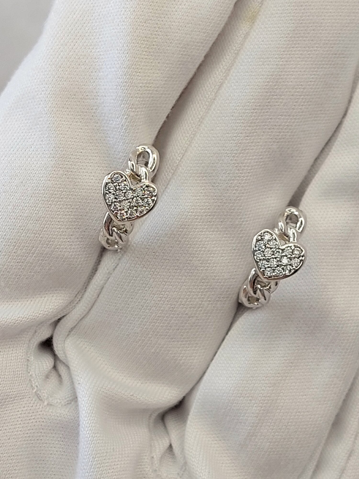 Серьги конго, фианит
