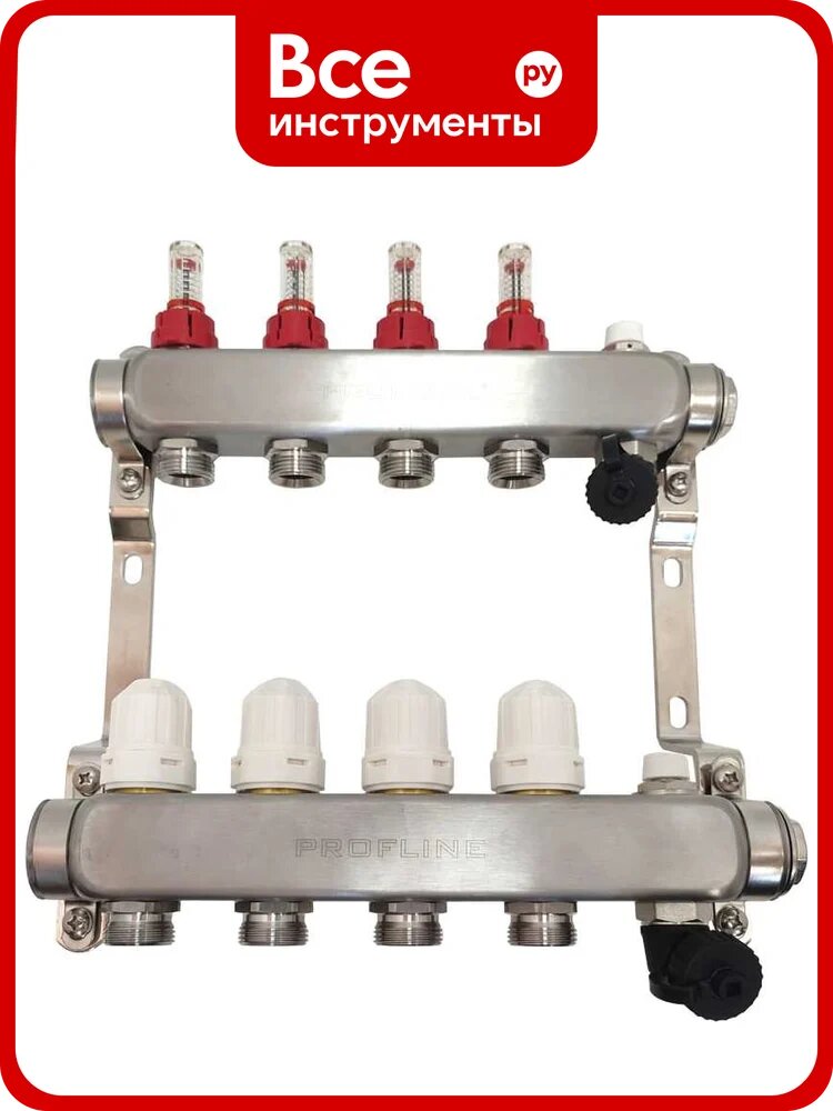 Коллекторный блок с расходомерами PROFLINE 4 выходов 1x3/4 УТ-00049410