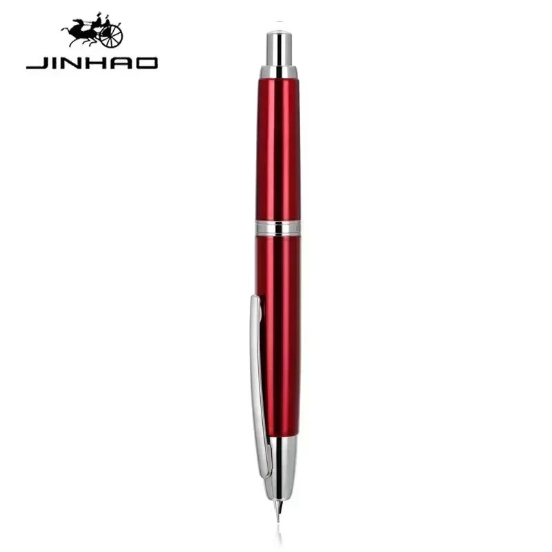 JINHAO 10 металлическая перьевая ручка матовый черный Красный, Ф, Clear Red