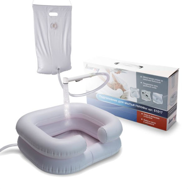 Подголовник для мытья головы с лейкой и насосом | 61017