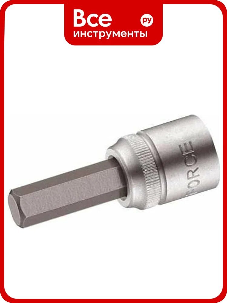 Головка-бита 1/2", HEX, L=55 мм, 5 мм FORCE 34405505