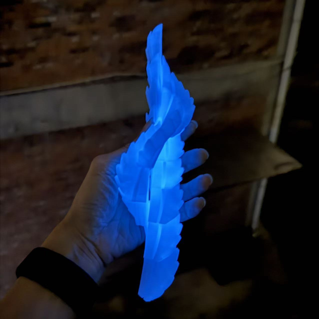 Большой 3D-печатный шарик-слайм для снятия стресса, ночная светящаяся синяя, 6,5x6,5x7,5 см