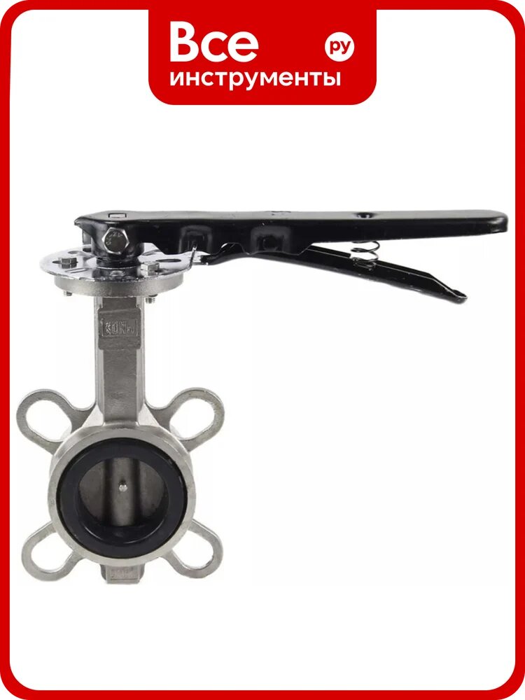 Дисковый поворотный затвор DN-ru 316L-316L-VITON Ду50 Ру16 с рукояткой D050-06566