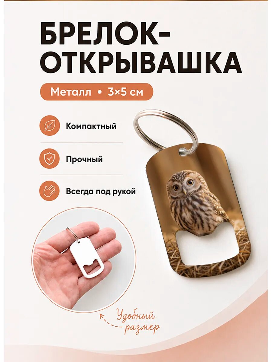 Брелок открывашка "Сова На Сене"