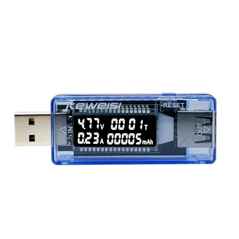 USB-тестер тока, напряжения и емкости Blue