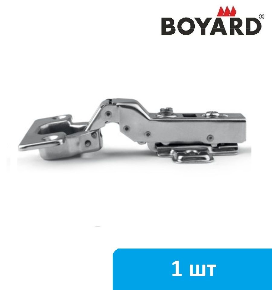 Петля мебельная BOYARD H302B (полунакладная) с доводчиком - 1 шт