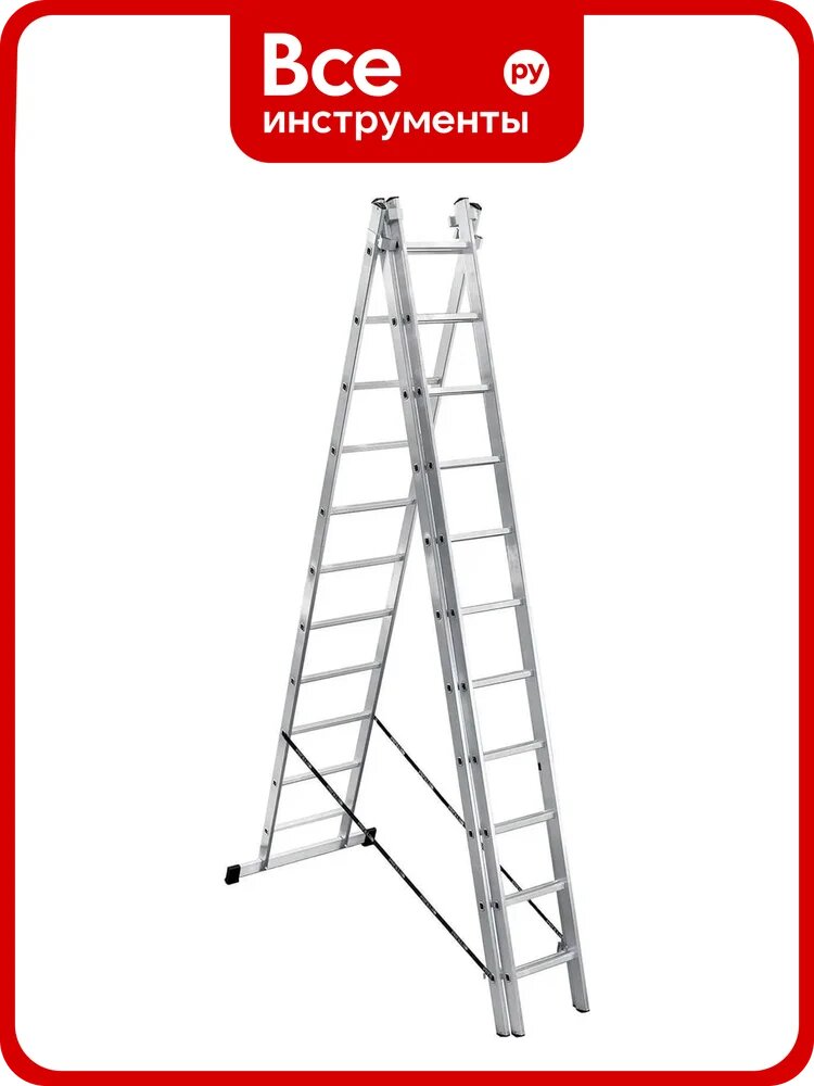 Лестница алюминиевая трехсекционная LWI 3х11 LWI3x11