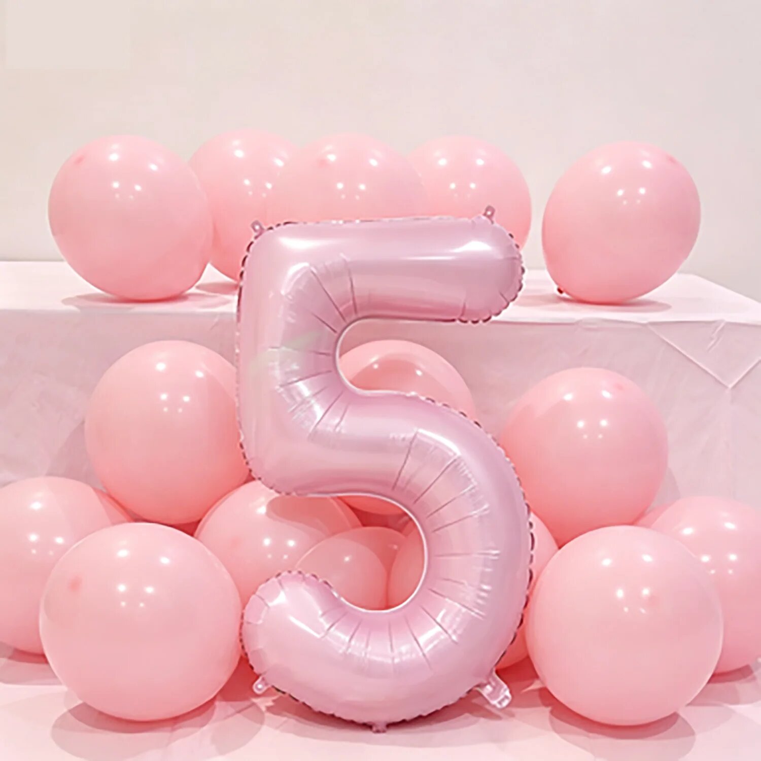 Розовый воздушный шар из полиэфирной пленки 40 дюймов Pink Number 5