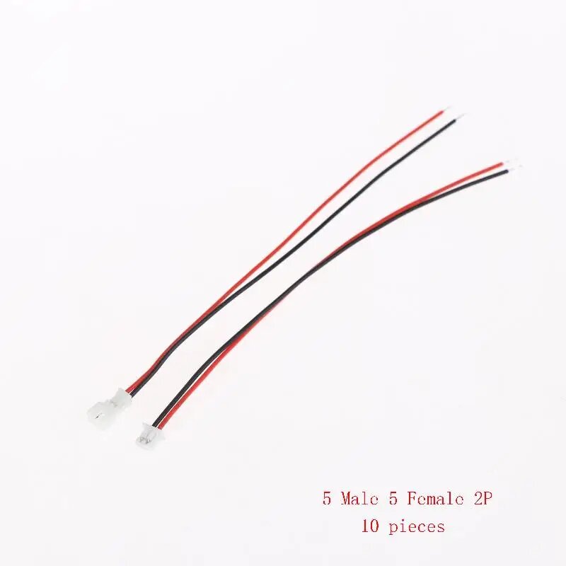 Мини разъемы JST 1,25 мм CHENJ 2/3/4/5/6-контактные 100 мм 5 Male 5 Female 2P