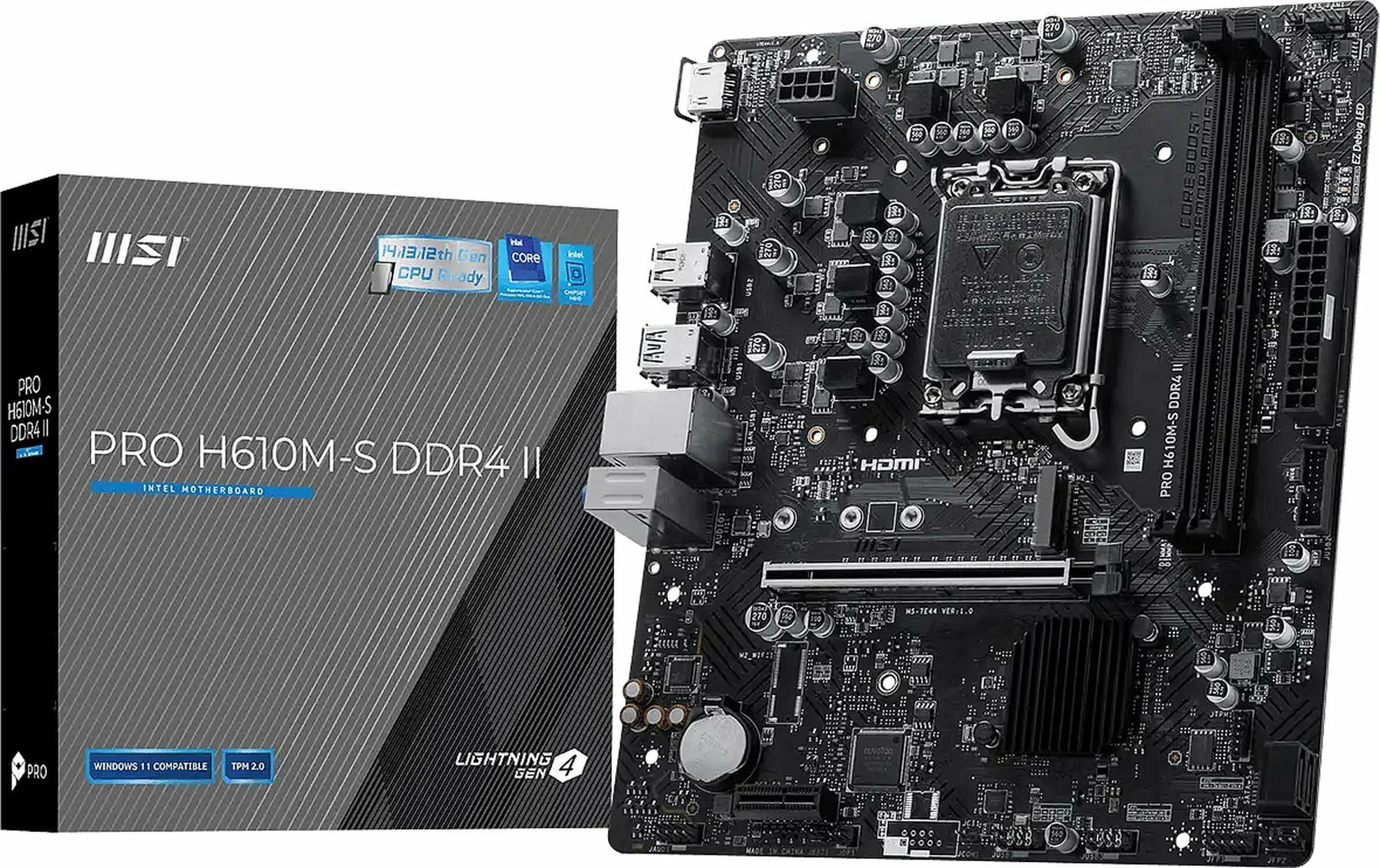 Материнская плата MSI PRO H610M-S DDR4 II (LGA1700, mATX)