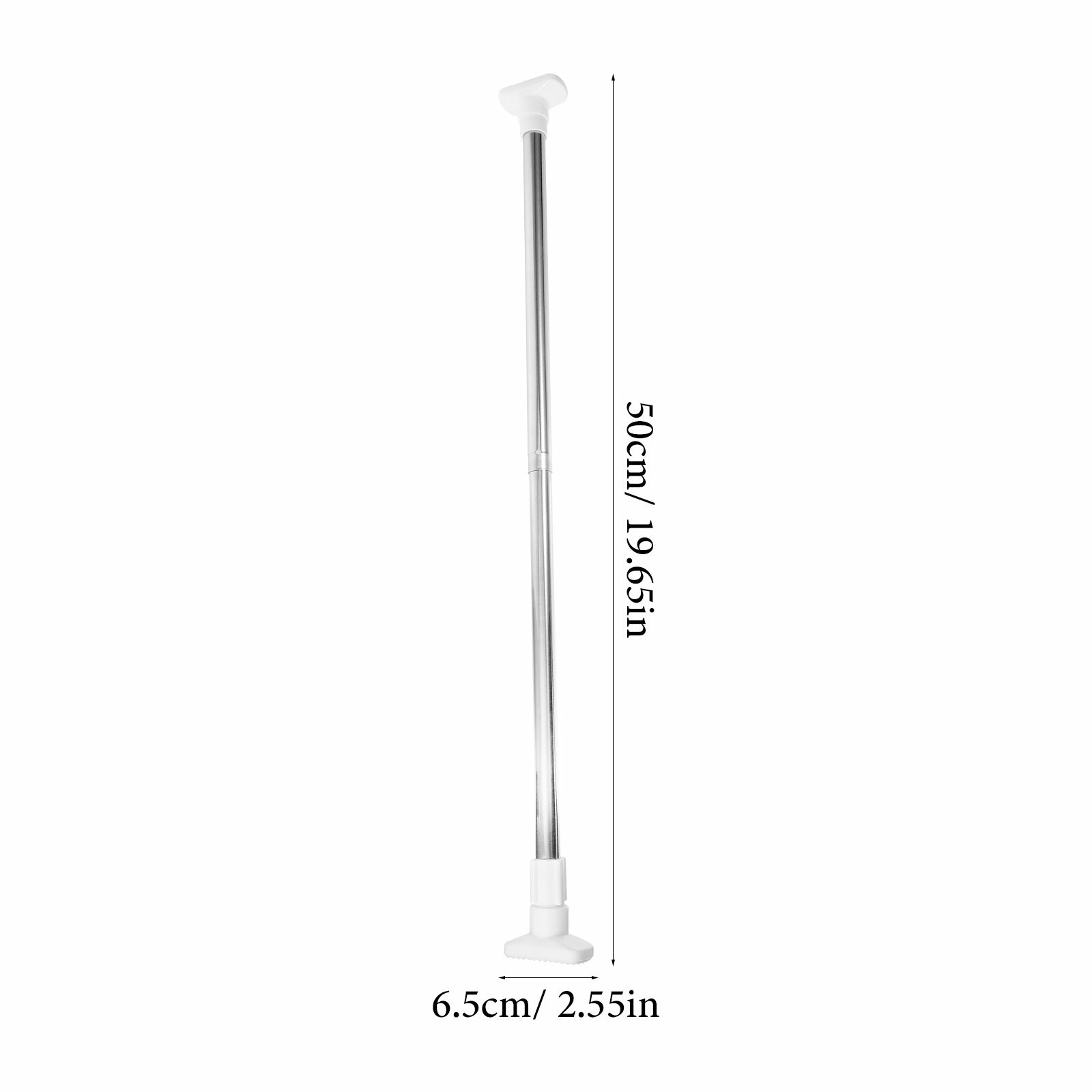 1PC Надёжная Стальная Шторная Герметичная Розетка Для Одежды 50X2.2CM Белый