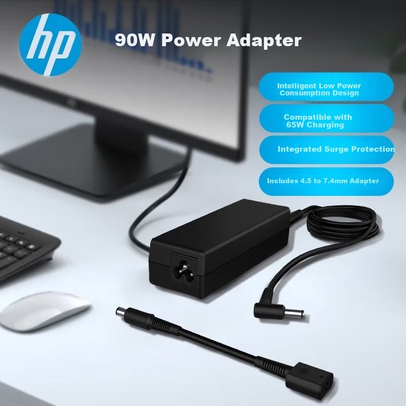 HP Оригинальный 90Вт умный блок питания H6Y90 для EliteBook 840 G3 G4 G5 G6 с совместимым конвертируемым разъемом 4.5мм