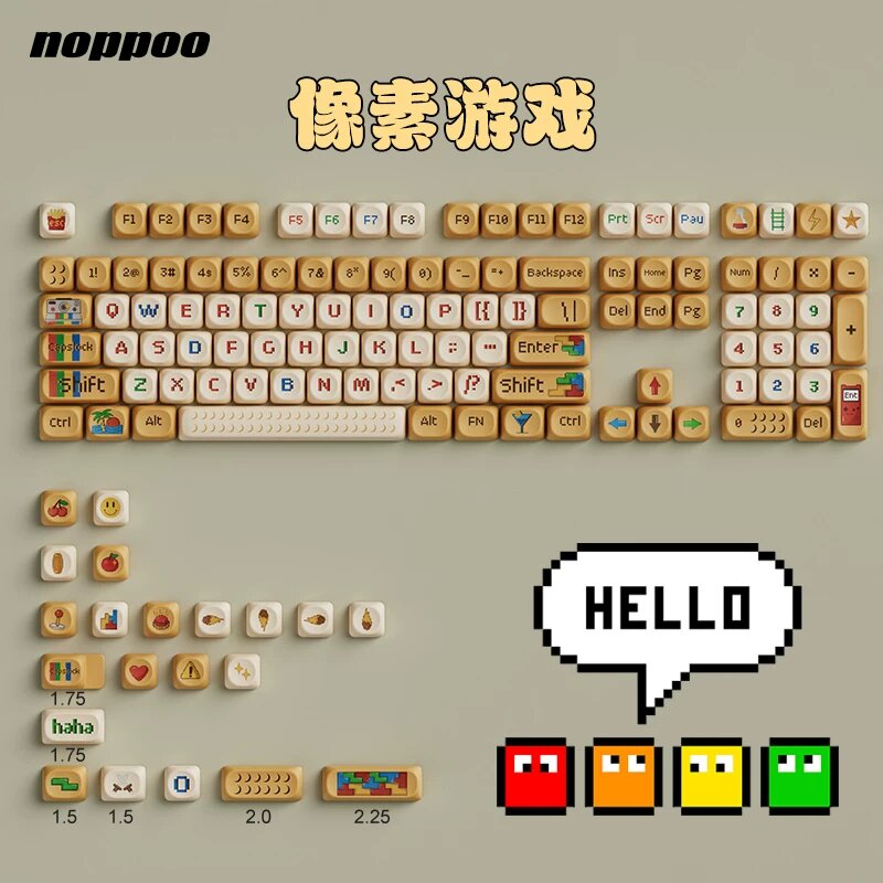 Пиксельная игра, ключевые капсулы MOA высоты из ПБТ в банке, 5-сторонняя термопередача - совместимо с VGN Wolf Spider