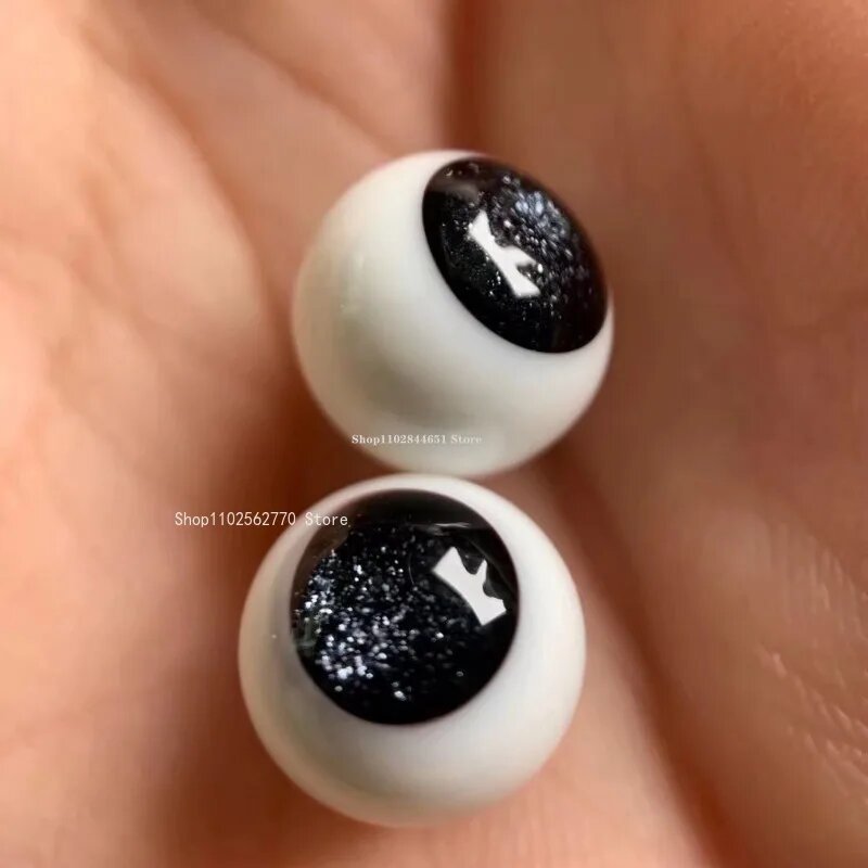 Стеклянные глаза 10 мм для кукол Ob11 Bjd Черный, 10mm6-6.5 Star eye