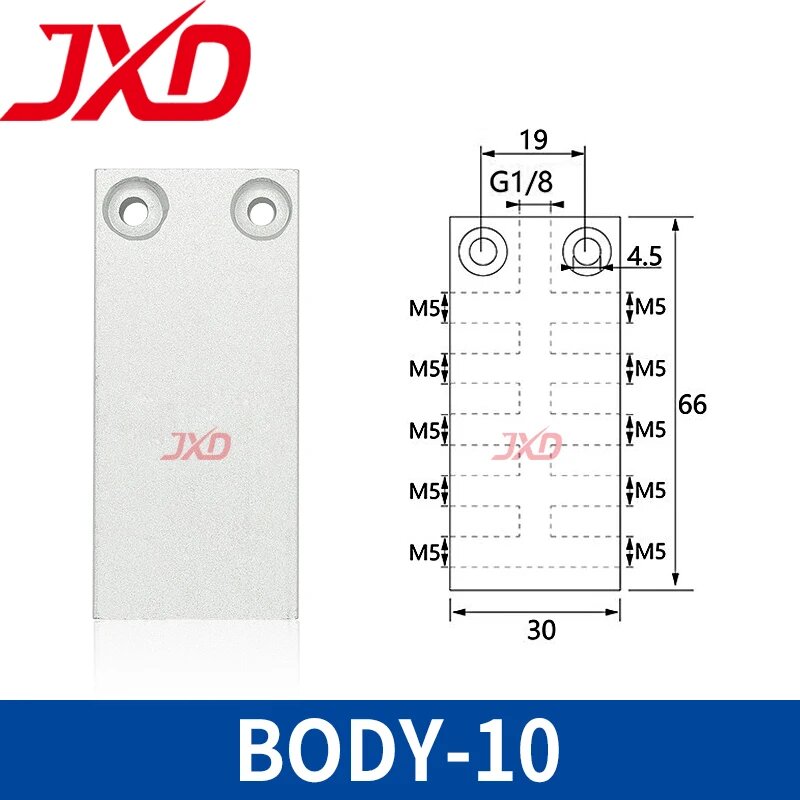 Соединительный фитинг JXD для пневматического шланга 4/6/8/10/12 мм C(Quick-connect), BODY-10