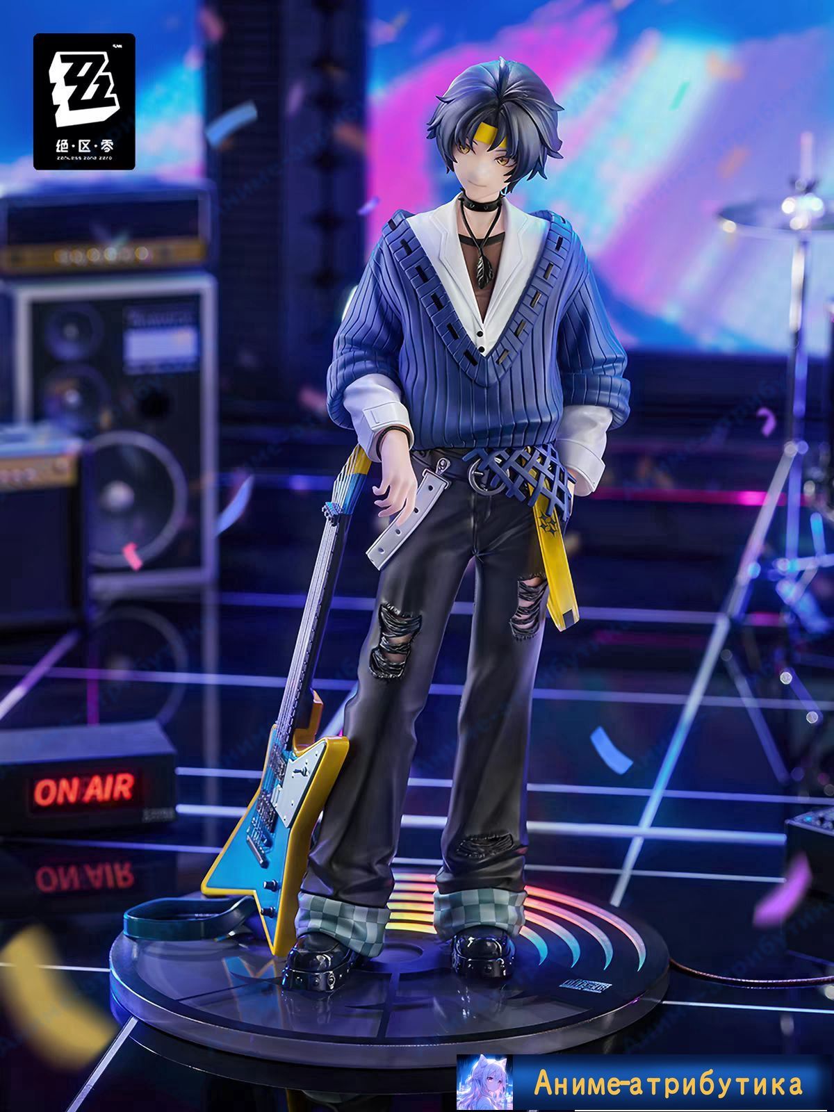 Фигурка 1/8 Харумаса Асаба (Harumasa Asaba) Zenless Zone Zero, концертный образ гитариста, аниме модель
