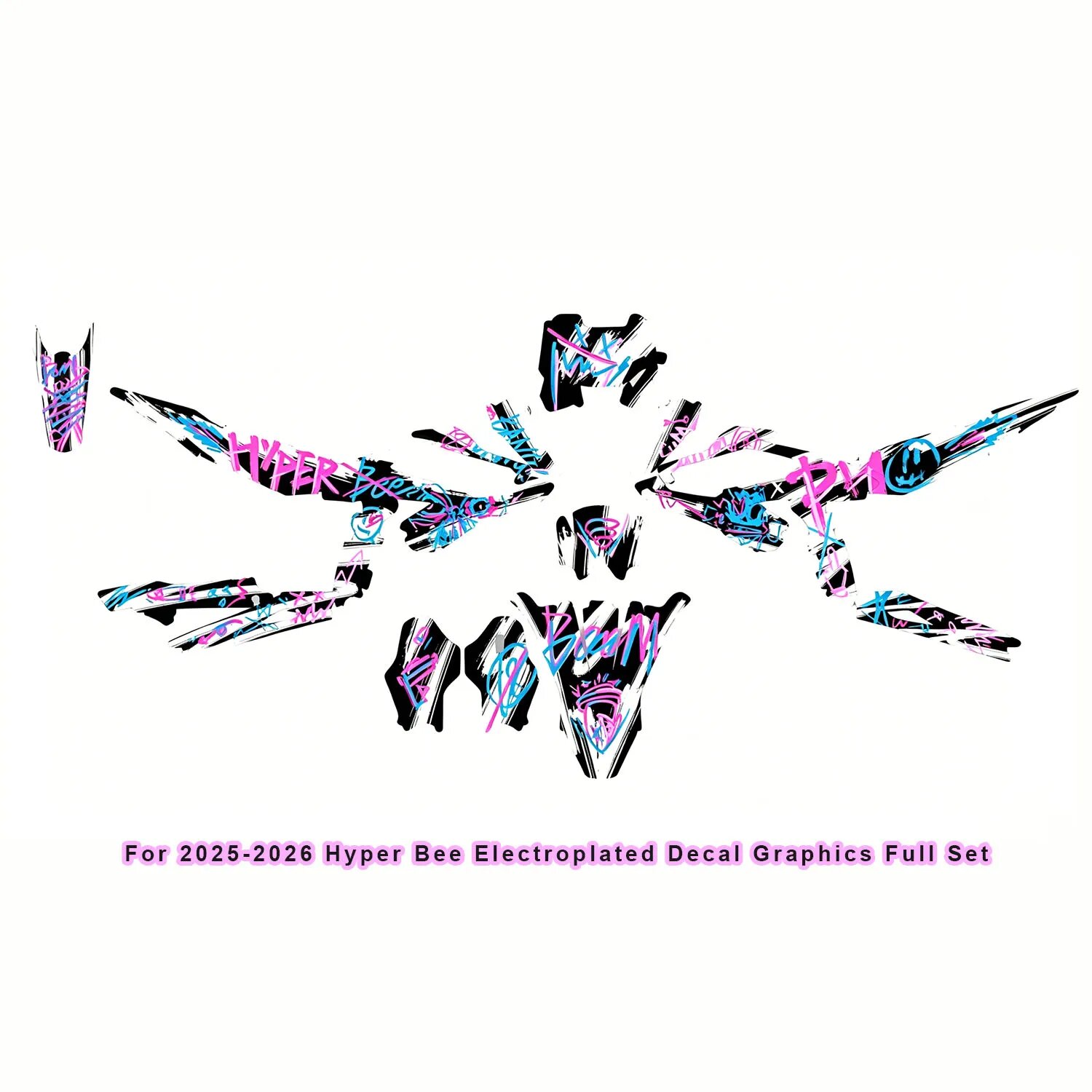 Наклейки на электрический мотоцикл Hyper Bee Graphics 2025: защитная пленка для декора кузова, декали, модные наклейки, графика.