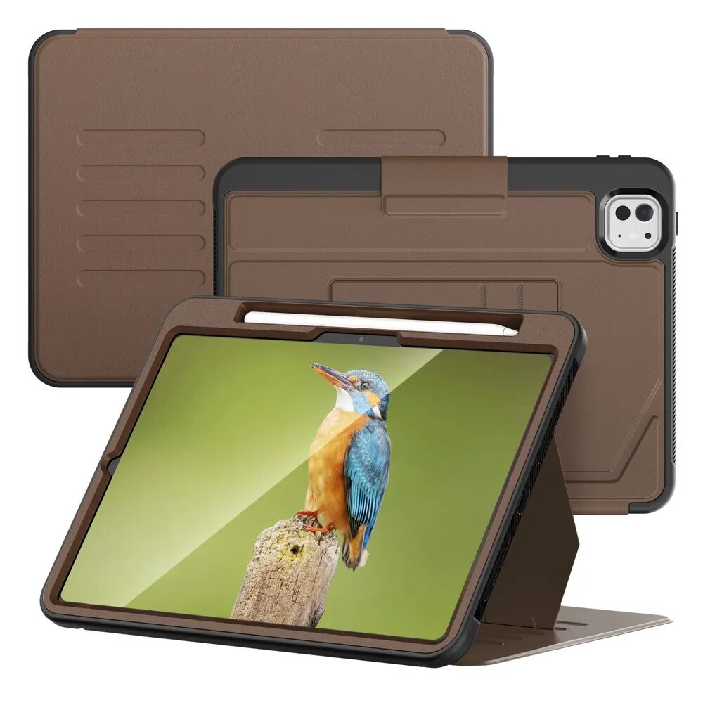 Чехол для iPad Pro 11(M4 2024, M5 2025)Защитный чехол от падений, подставка и прорезь для пера