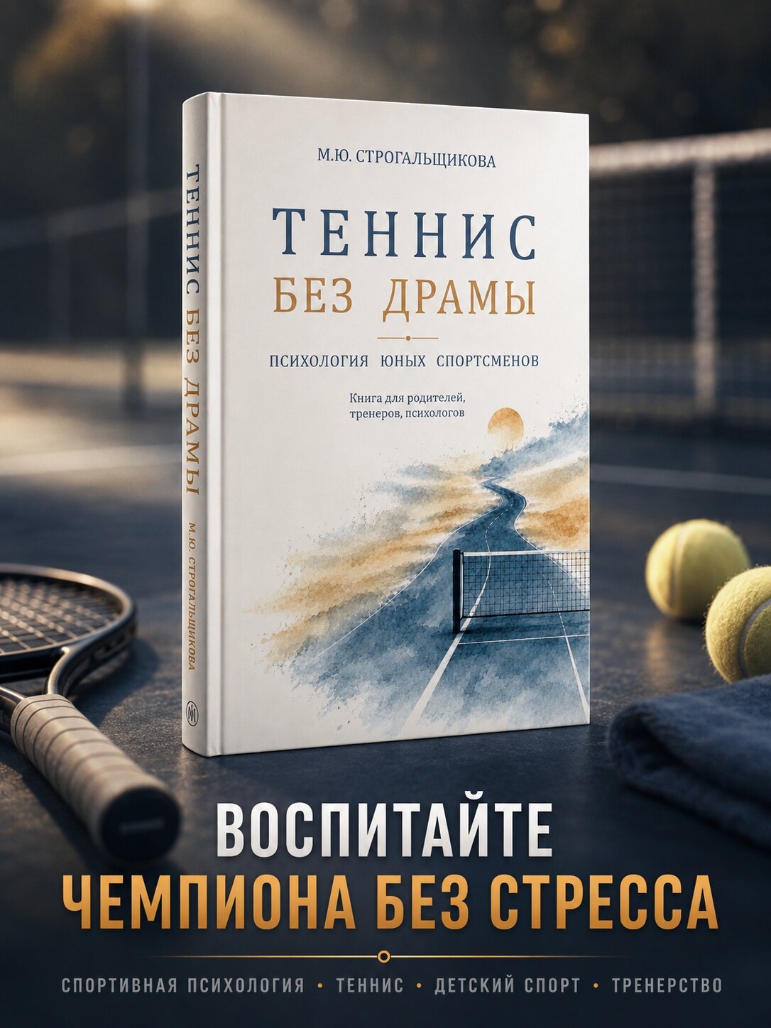 Теннис без драмы. Психология юных спортсменов. Книга для родителей, тренеров, психологов. Строгальщикова М. Ю. 2026г, 172с.