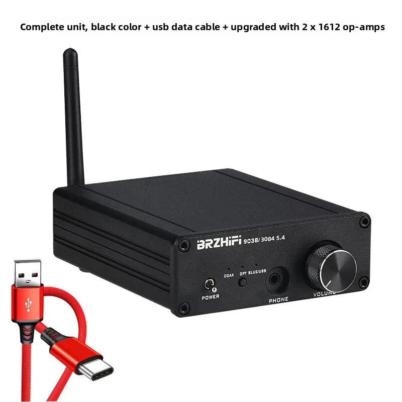 BRZHIFI Bluetooth-декодер ES9038Q2M, черный, 220 В