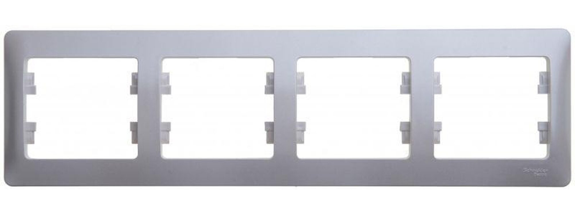 Рамка Systeme Electric Glossa GSL000604, 4-м, горизонтальная, цвет перламутр
