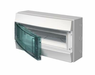 Щит настенный ABB Mistral65 18М прозр. дверь (с клемм) серый 1SLM006502A1203