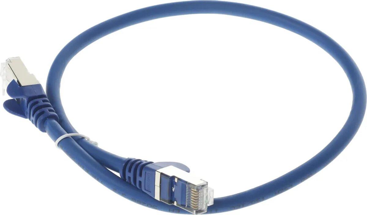 Патч-корд LanMaster вилка RJ-45, вилка RJ-45, кат.6, LSZH, 0.5м, синий