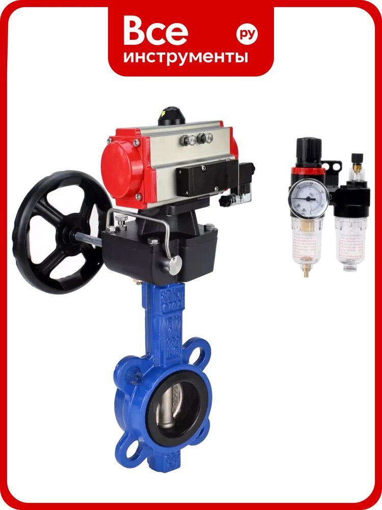 Затвор DN-ru GGG50-316L-EPDM Ду50 Ру16, с пн. прив. DA-065, пн. распр. PND1-T10-220VAC NAMUR, РД HDM-1, БПВ D050-105563