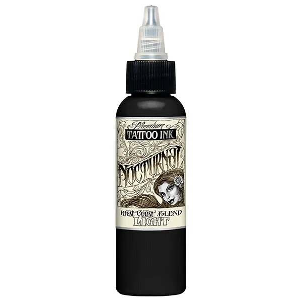Nocturnal Gray Wash Light Tattoo Ink черная теневая краска пигмент для татуировки - 4 oz / 120 мл
