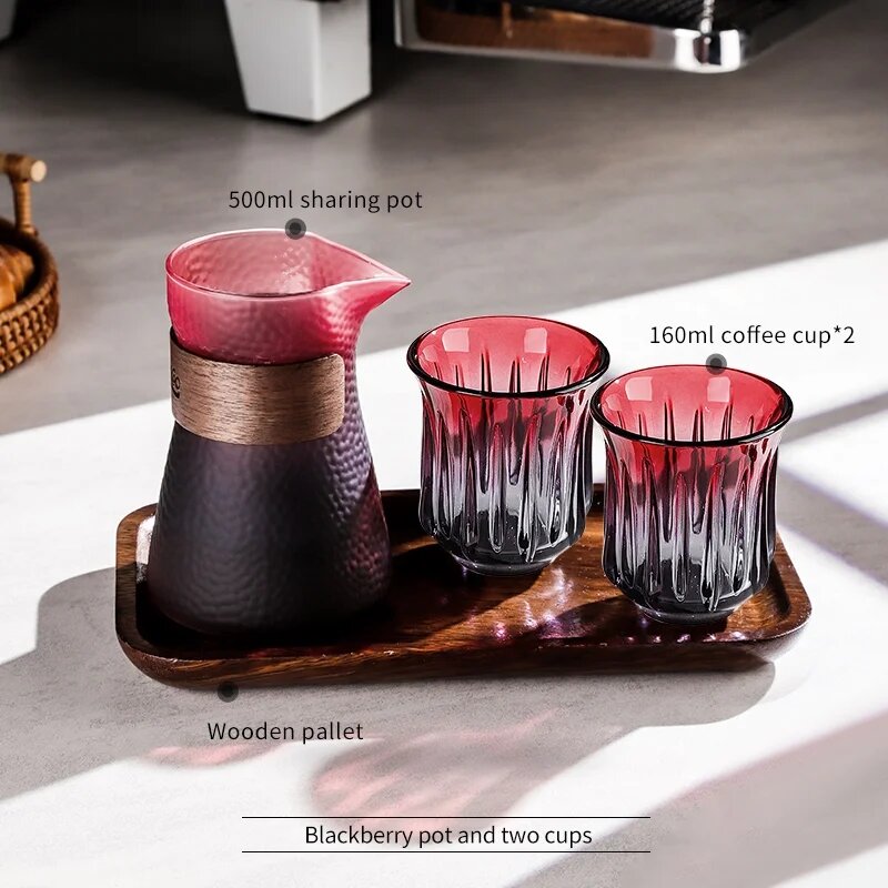 Набор для кофе Bincoo, 500 мл, 2 чашки 160 мл, цвет 4pcs-160ML