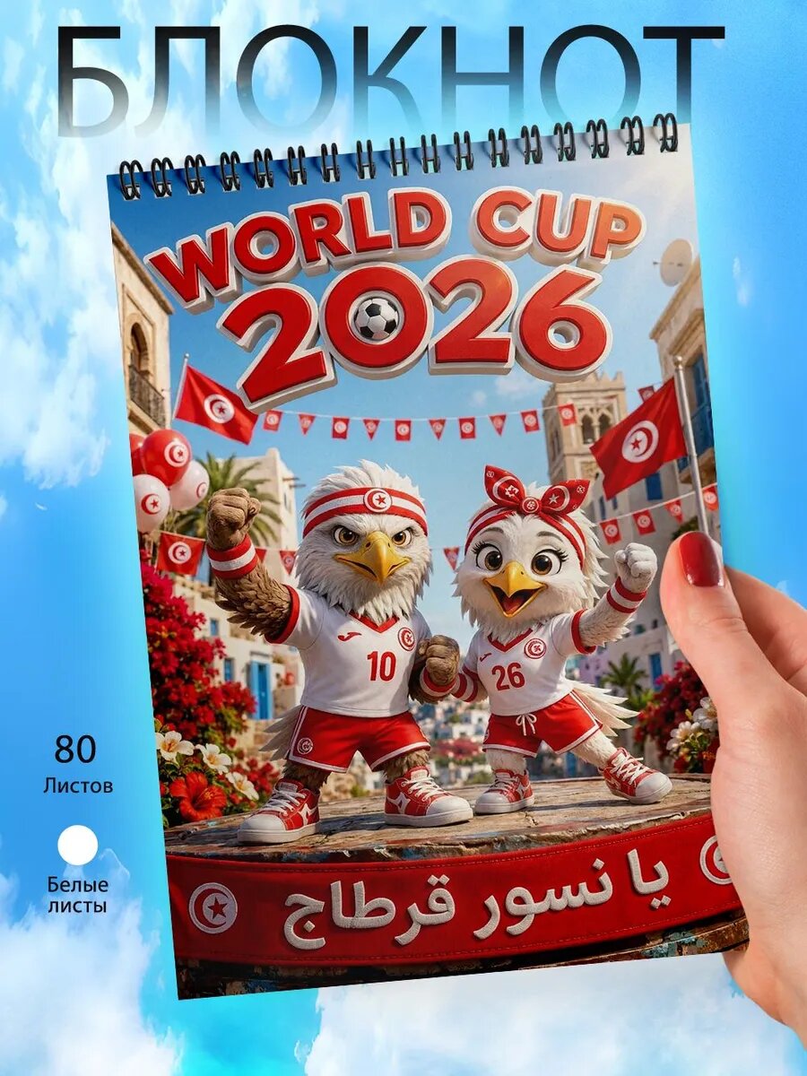 Блокнот А6 - ЧМ 2026 - Тунис