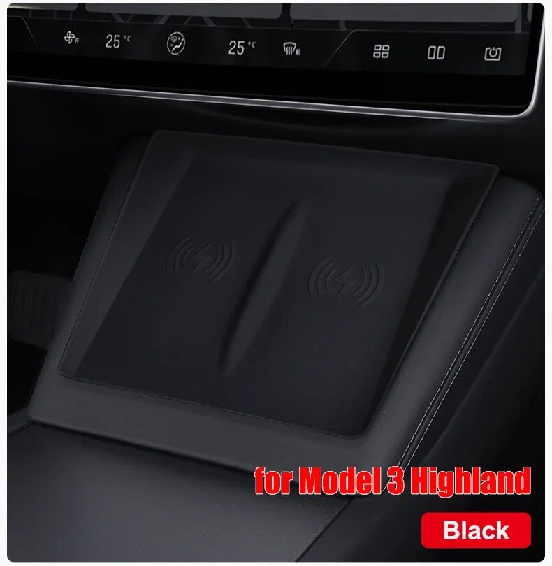 Коврик для беспроводной зарядки Tesla Model 3 Highland Black