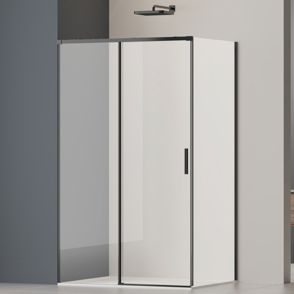 Душевой уголок Софт 2 (Soft 2) VSR-3SO28014CLB, 1400*800, черный, стекло прозрачное
