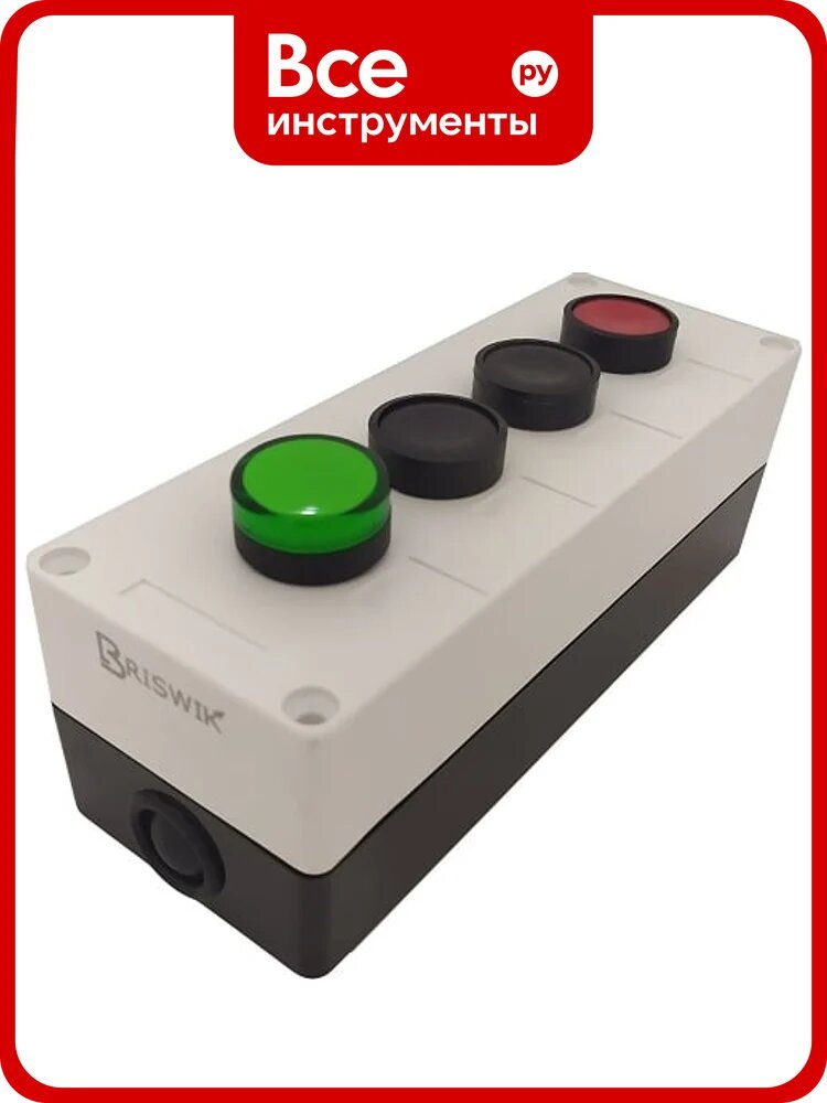 Пост кнопочный Briswik 4 поста, настенный, пластик IP54 PKU15P142-04